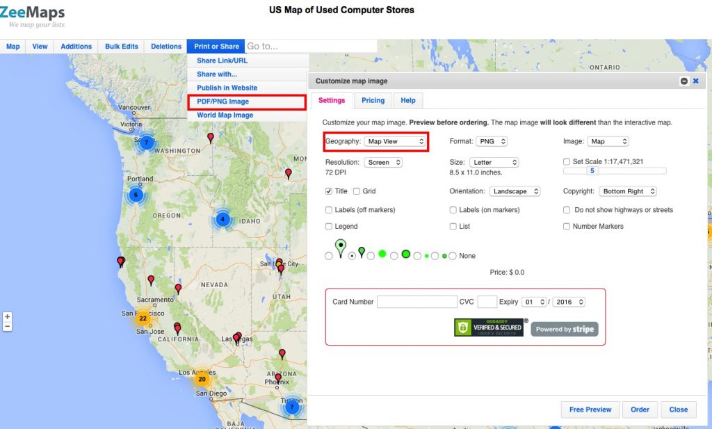 US Map - Get Map of USA Images using ZeeMaps