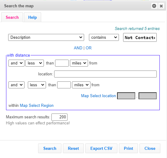 Map Location Search & Export List - Blog