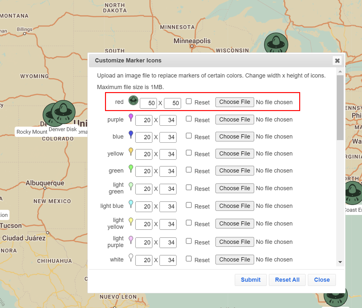 UFO Sightings Around America - Using Map Label Tool