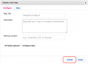 Create a map, customise and publish or share using ZeeMaps