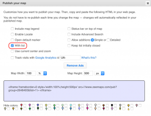 Publishing and sharing your map - Help