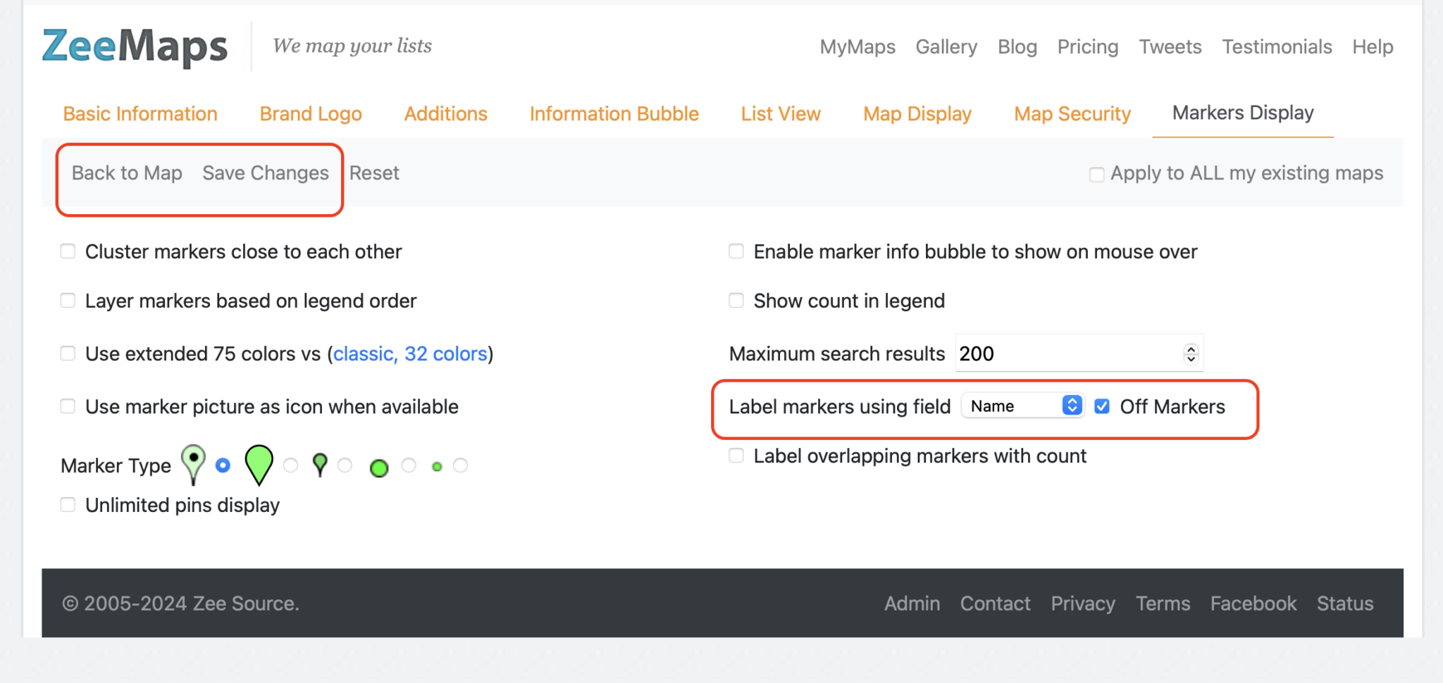 Map Pins with Labels - Help