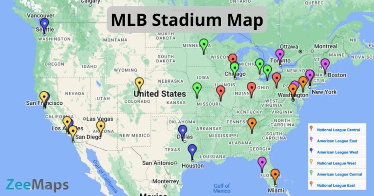 2025 MLB Stadium Map: Ballpark Locations for All 30 Teams - ZeeMaps