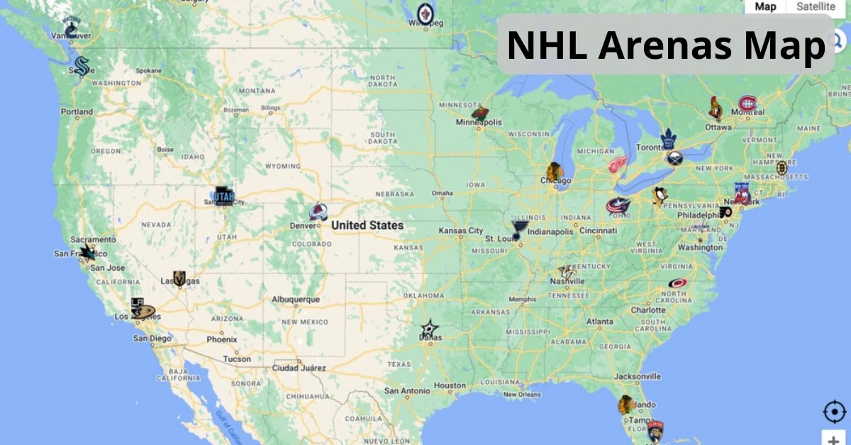 NHL Team Map 2025: All 32 Hockey Teams by Division - ZeeMaps