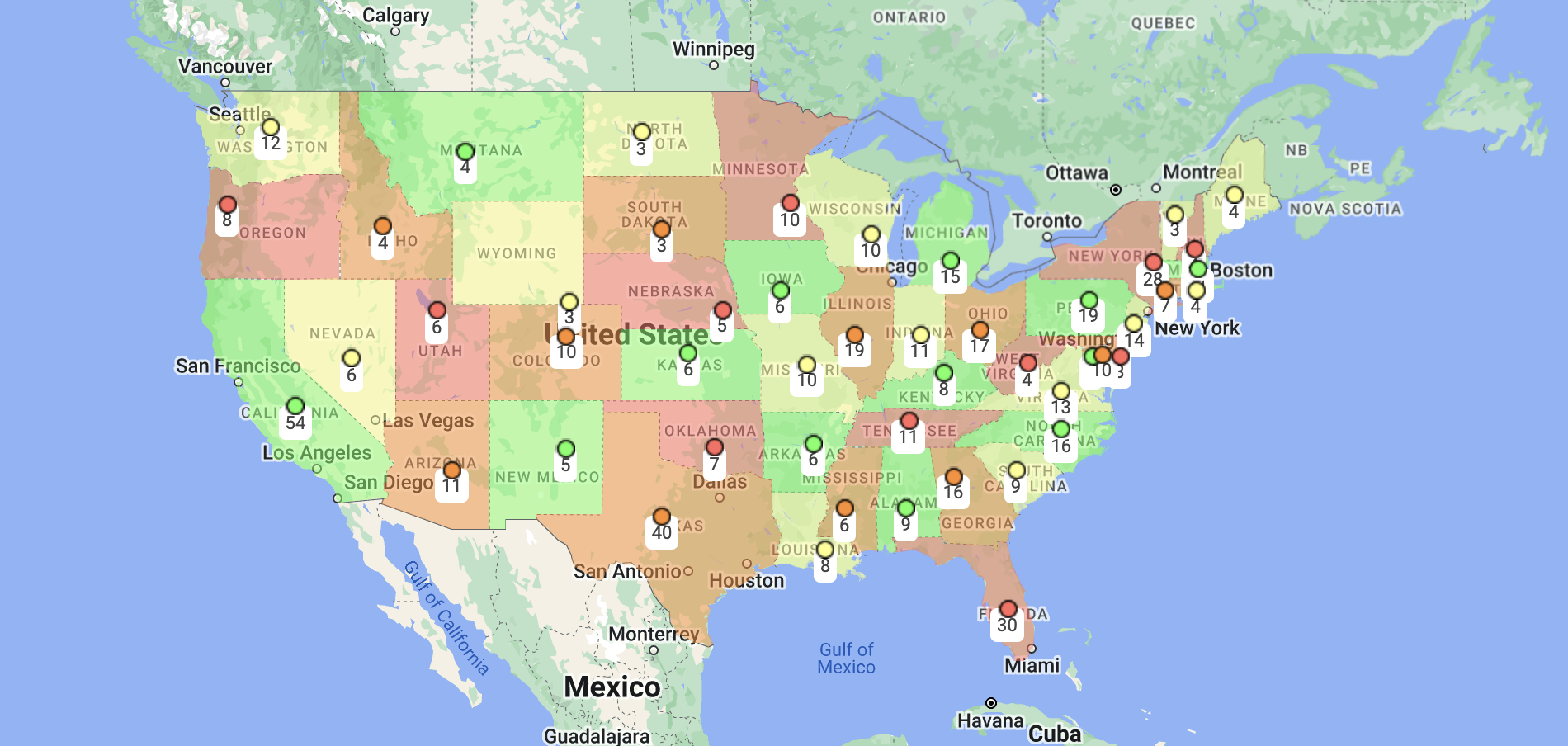 Explore Electoral Votes by State: Electoral College Map - ZeeMaps