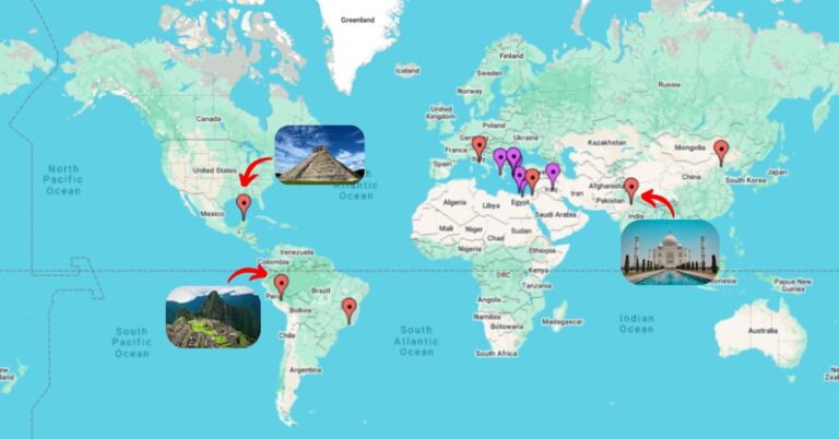 Seven Wonders of the World Map - Gallery